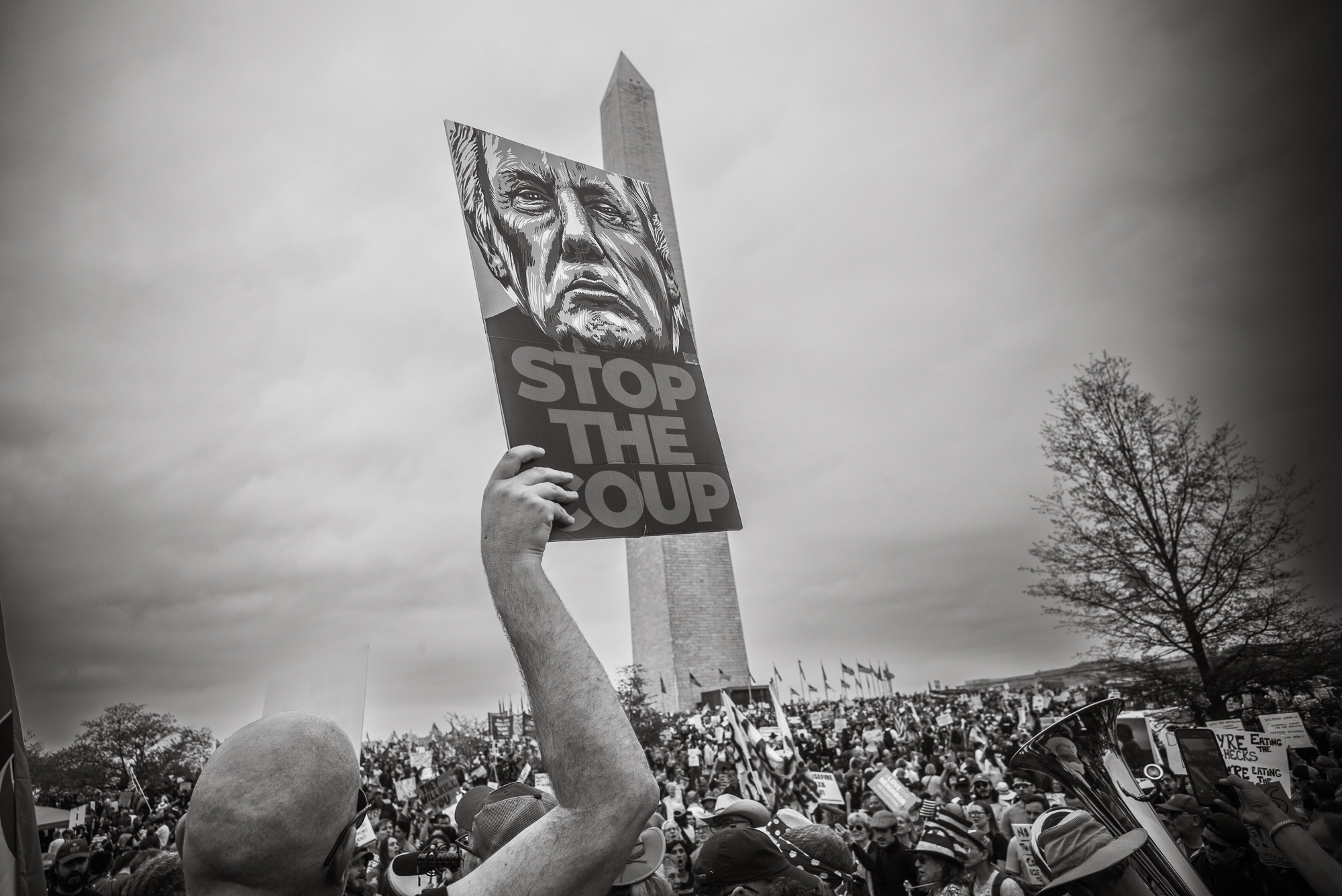 PHOTOS: ‘Hands Off” Anti-Trump Protest in D.C. Draws Tens of Thousands